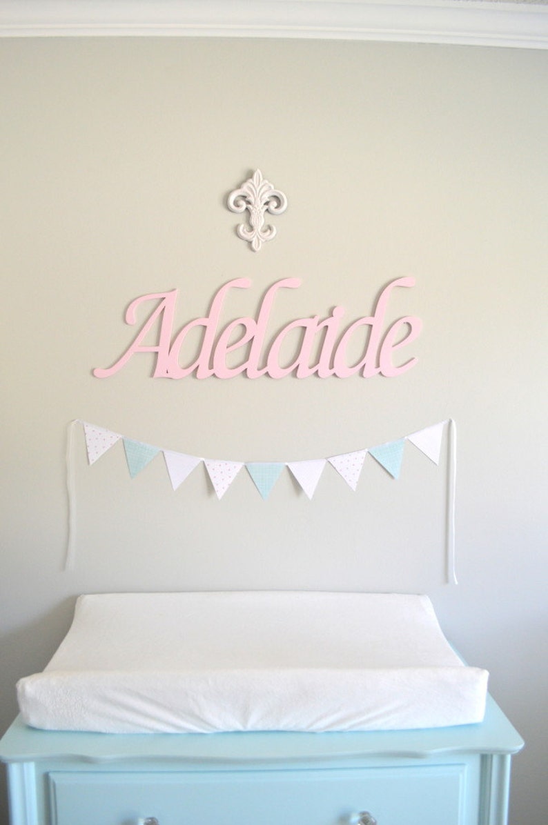 Wood Name Sign Cutout Painted Name Wall Hanging Baby - Etsy
