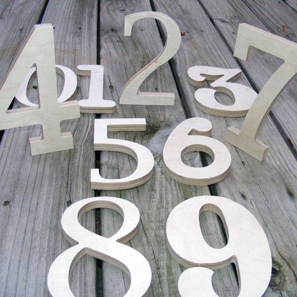 Wood Numbers - Etsy
