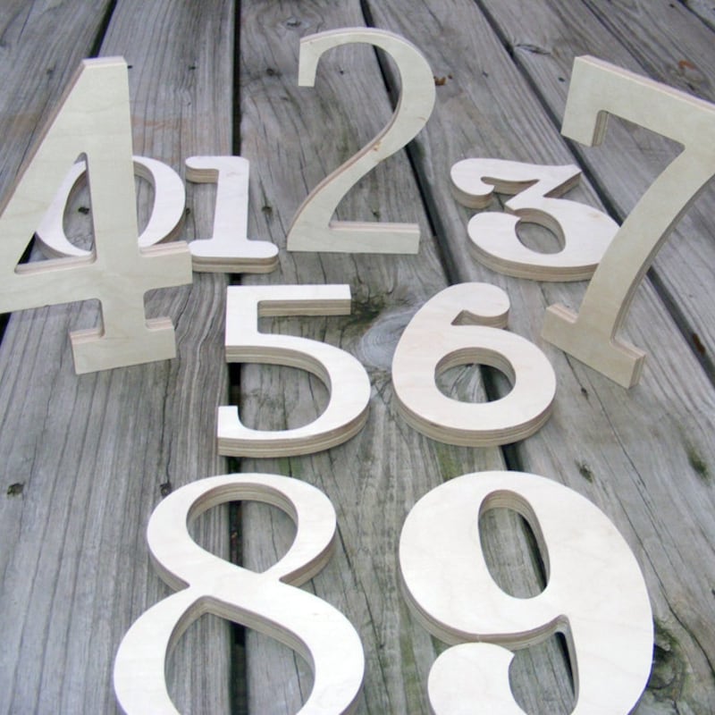 Wood Table Numbers - Etsy