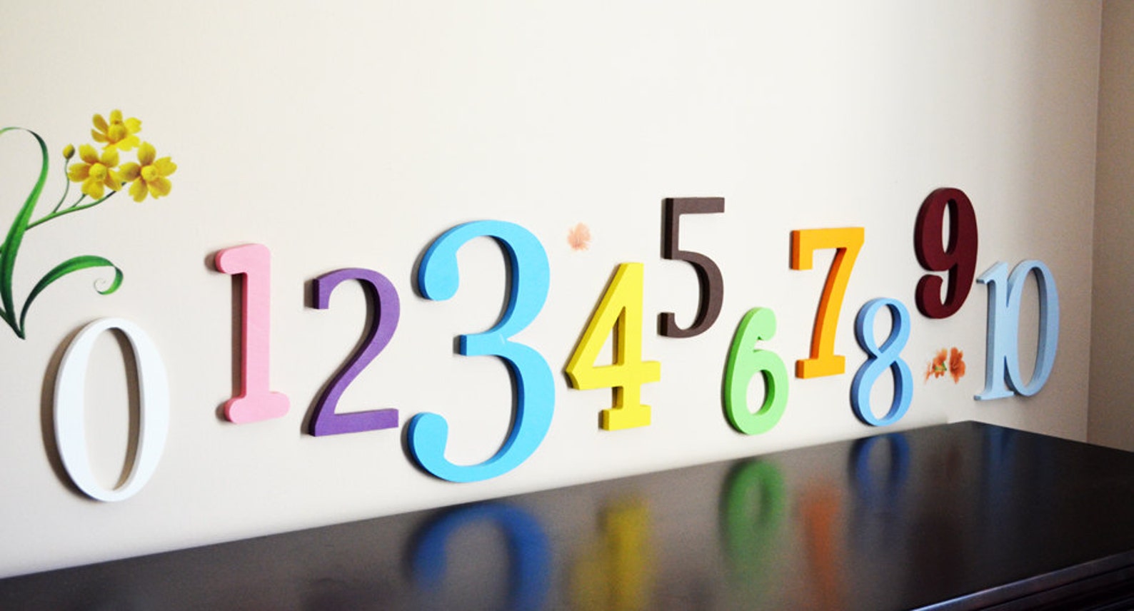 Number Set - PAINTED Wooden Number Set Unfinished Numbers 0-10 Wood ...