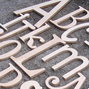 Wooden Alphabet Letters Cutout Set -unpainted Wooden Letter - Alphabet ...