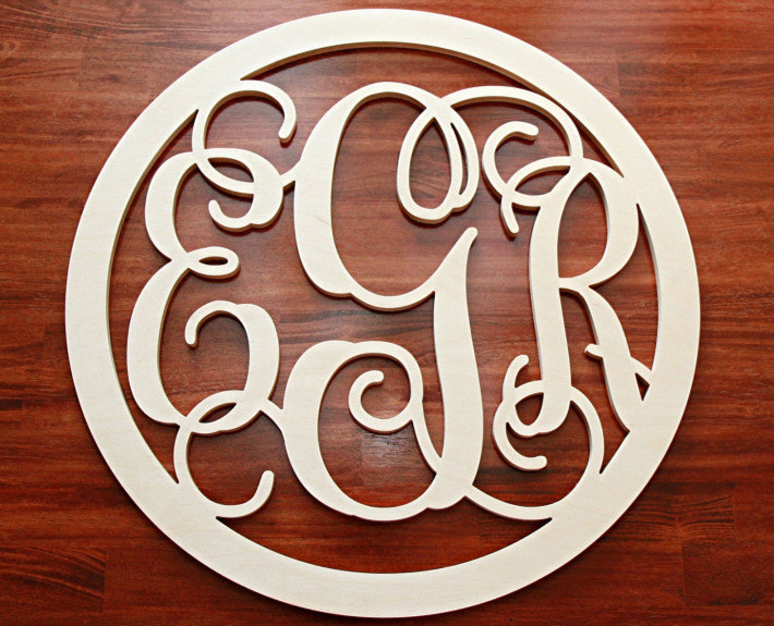 Vine Script Monogram- Wooden Monogram- Wall Hanging -nursery Monogram ...