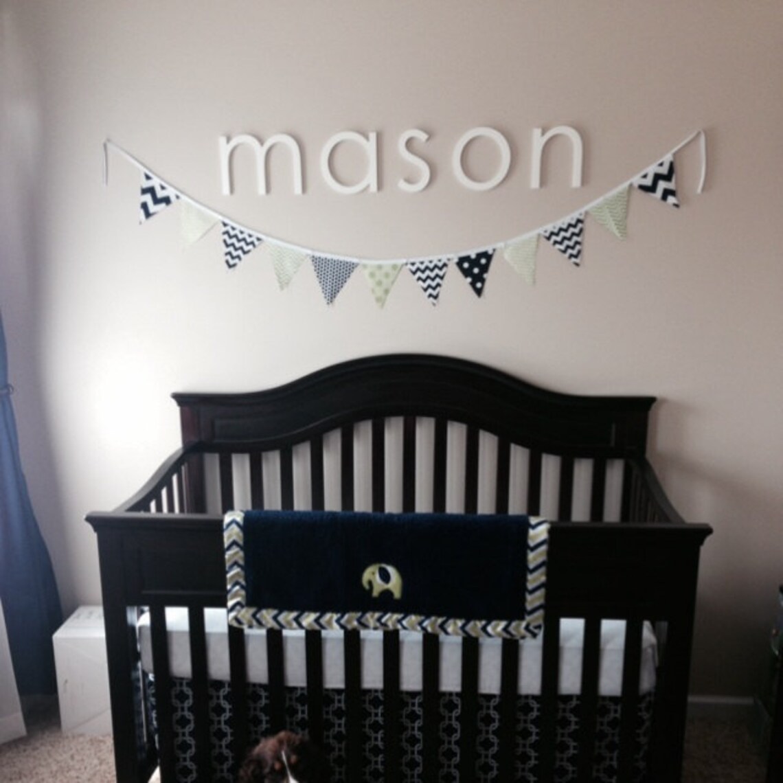 Painted Wooden Name Sign Nursery Name Wall Hanging Above | Etsy