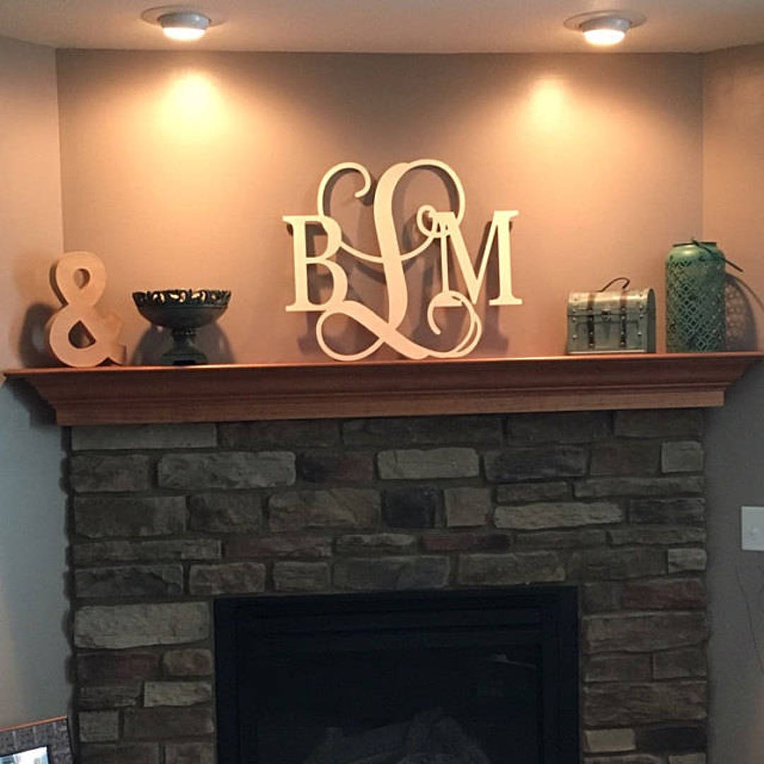 Monogram Wall Letters, Wooden Monogram Door Hanger, Monogram Door ...