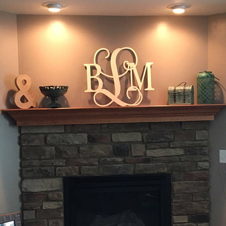 Monogram Wall Letters Wooden Monogram Door Hanger Monogram - Etsy