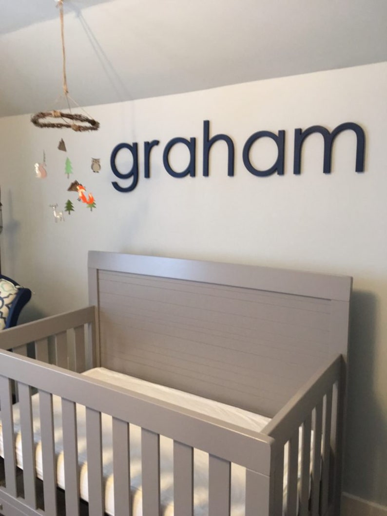 Painted Wooden Name Sign Nursery Name Wall Hanging Above - Etsy