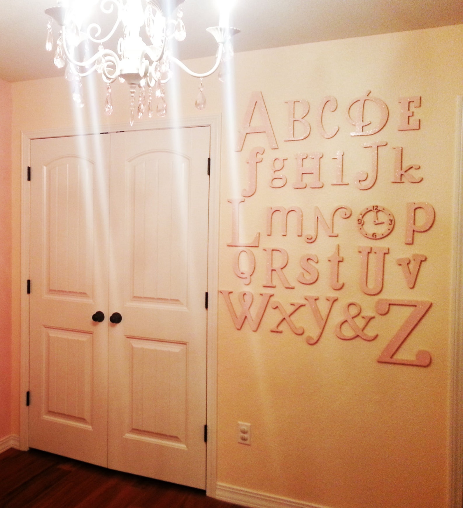 PAINTED Alphabet Set Wooden Wall Letter Alphabet Wall - Etsy