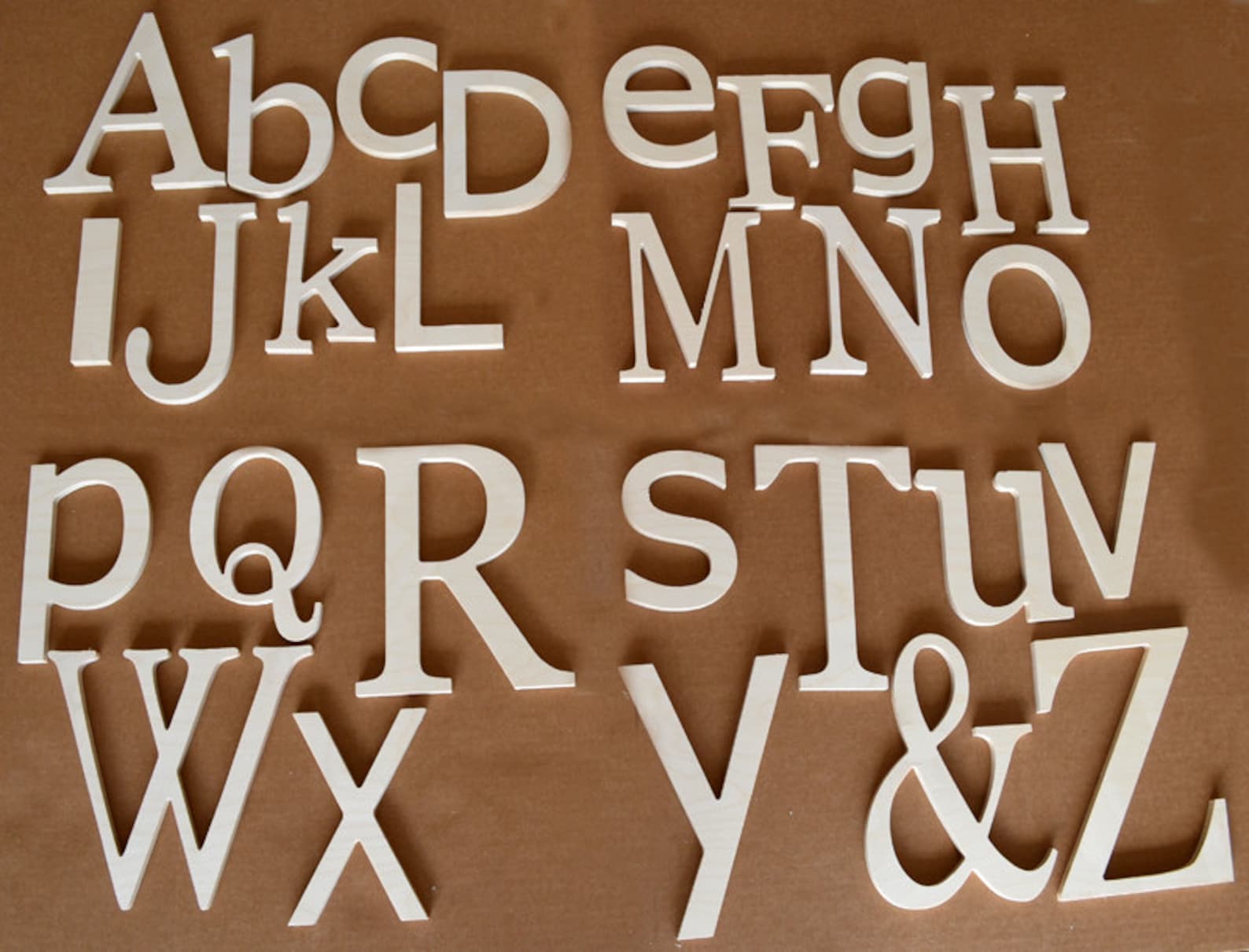 Alphabet Letters Set - Unfinished Letters- Wood Letters- Wooden Letters ...
