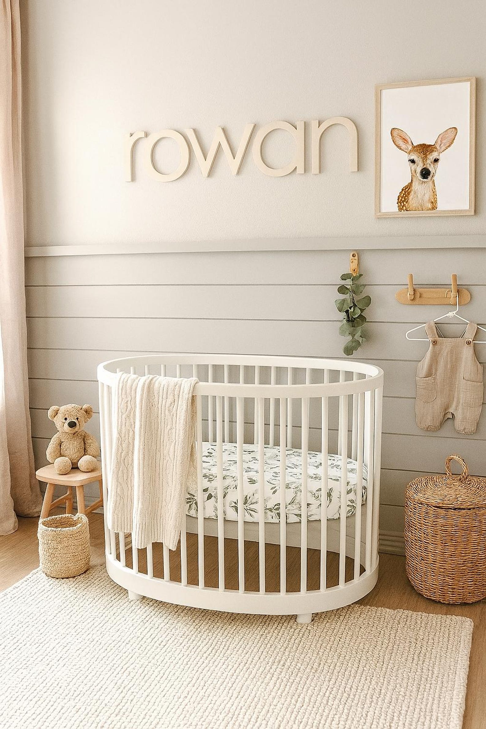 Custom Nursery Wall Name Letters - Boy Nursery Decor - Modern Wooden ...