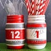 Football Mason Jars Football Party Mason Jar Set Boys Party Football ...