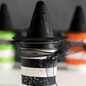 Witch Mason Jars - Witch Hat Mason Jars - Halloween Mason Jars - Etsy
