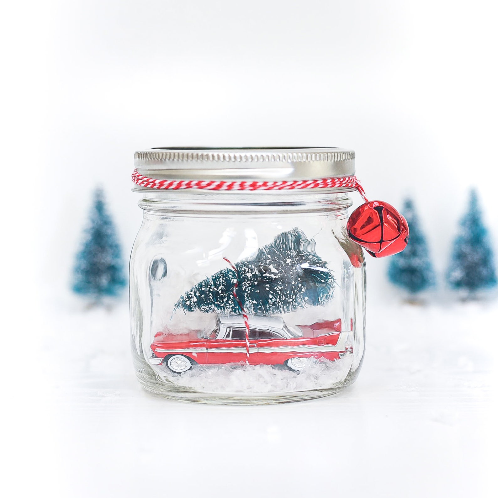 Vintage Car Mason Jar Snow Globe 1958 Plymouth Fury Vintage | Etsy