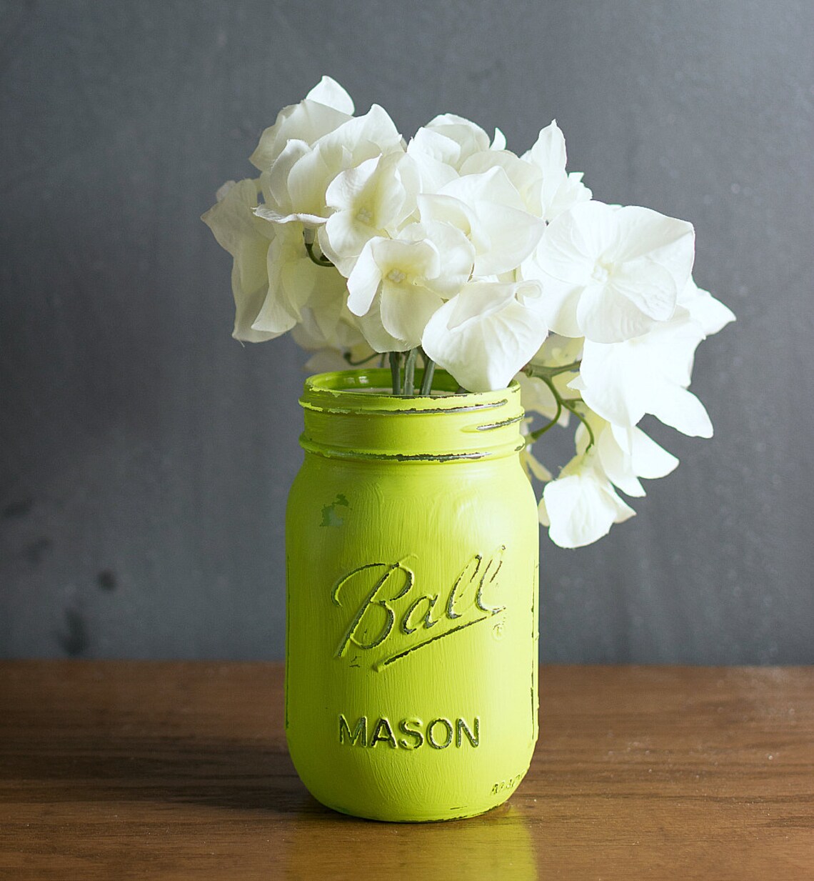 Painted and Distressed Mason Jars – Solids & Stripes – Custom Color ...