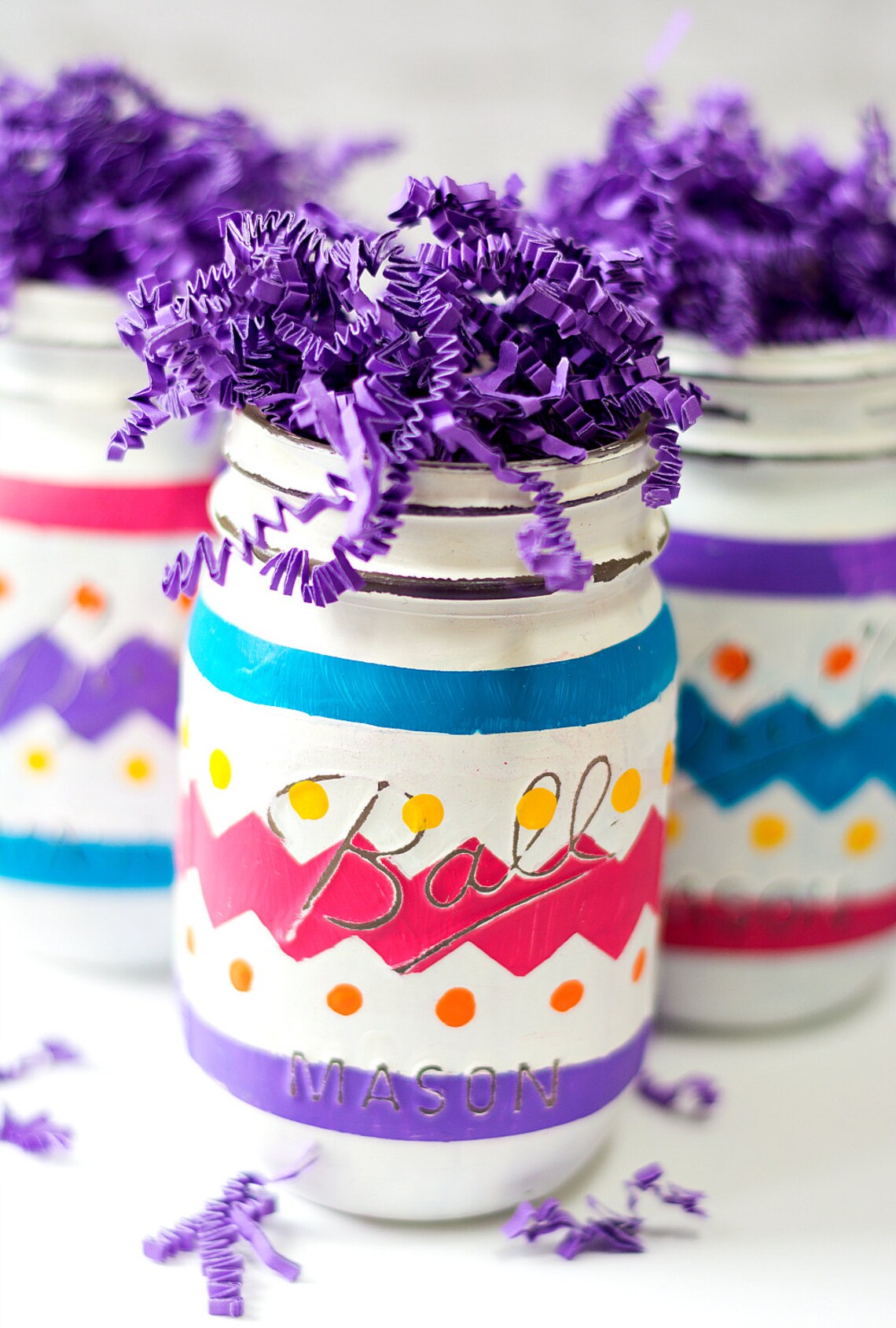 Easter Mason Jars Painted Distressed Mason Jars for Easter - Etsy