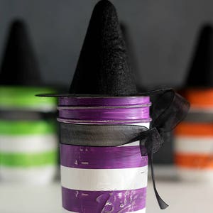 Witch Mason Jars - Witch Hat Mason Jars - Halloween Mason Jars - Etsy