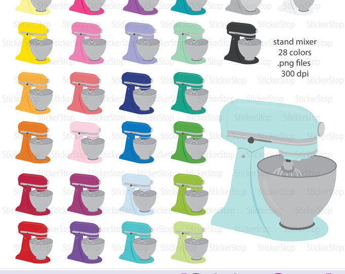 Stand Mixer Digital Clipart Instant Download PNG Files - Etsy