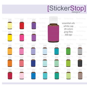 Essential Oils Clipart 28 Colors, PNG Digital Clipart - Instant ...