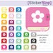 Period Tracker App Icon Digital Clipart in Rainbow Colors - Instant ...