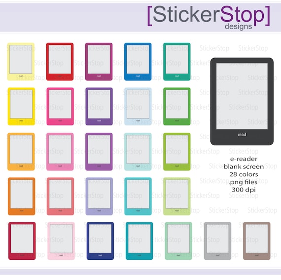 E-Reader or Tablet Digital Clipart - Instant download PNG files ...