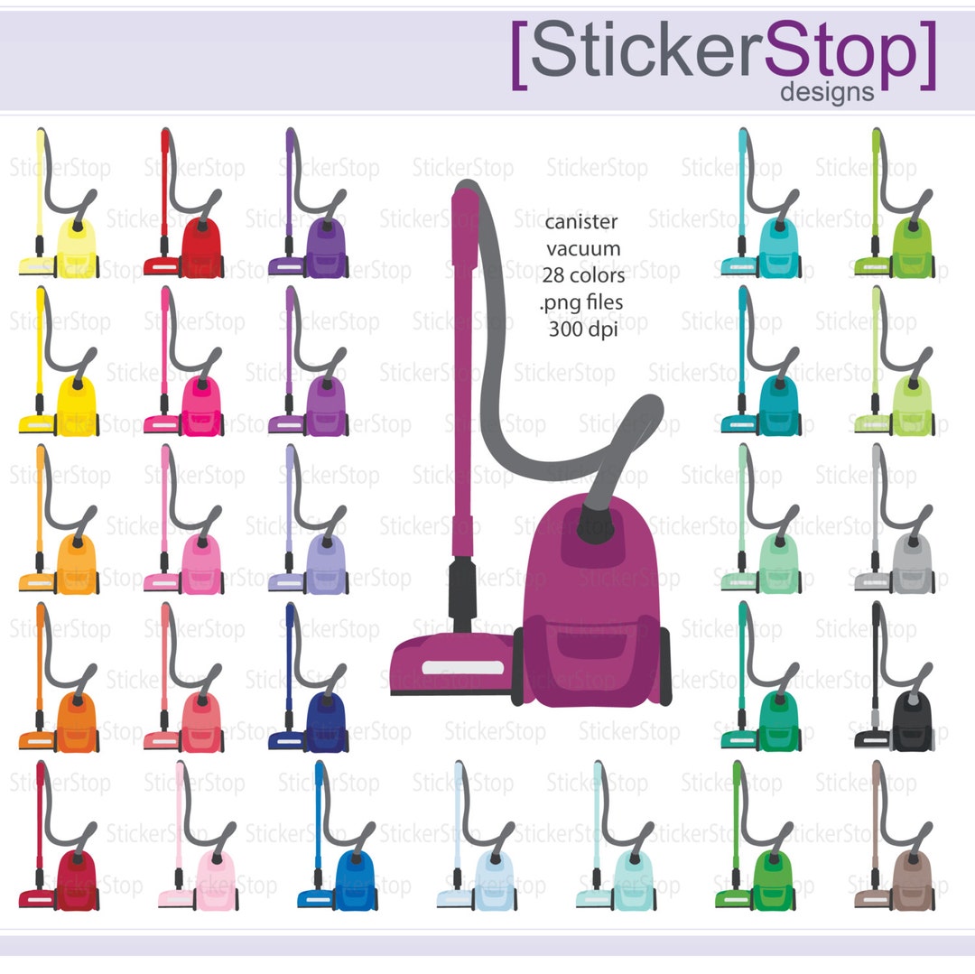 Canister Vacuum Cleaning Digital Clipart Instant Download PNG Files - Etsy