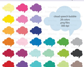 Texting Speech Bubble Clipart PNG Digital Clipart Instant | Etsy