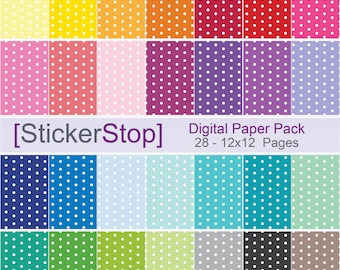 Striped Digital Paper Set in 28 Rainbow Colors Instant | Etsy