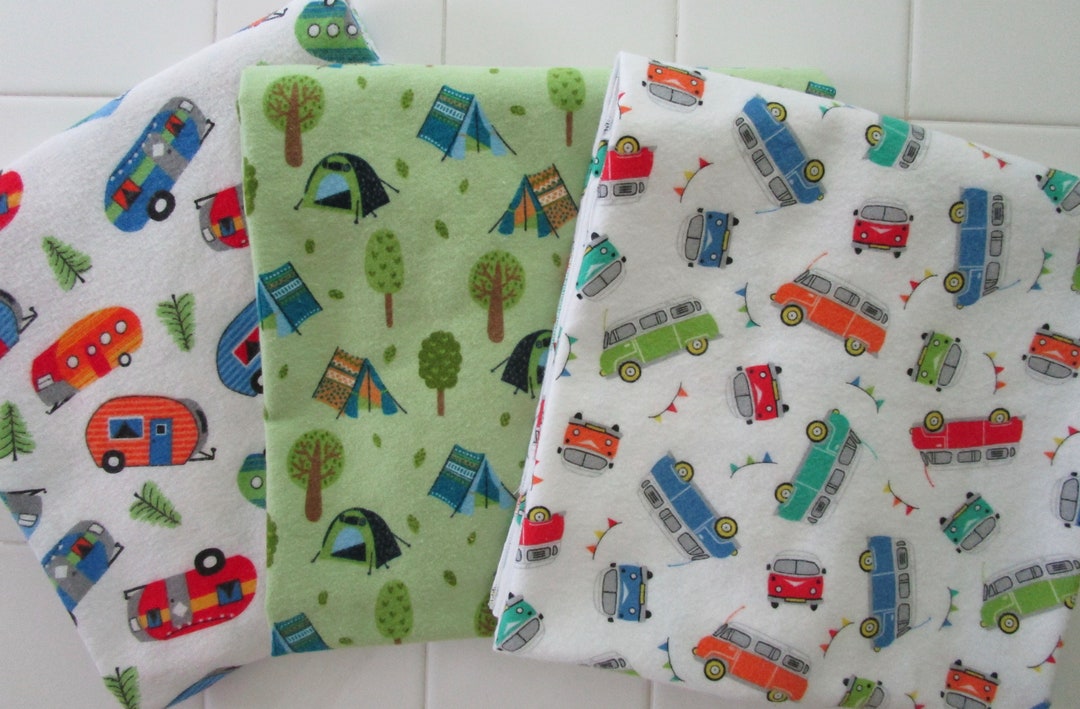 Camping Theme Baby Blankets Cotton Flannel Receiving Swaddling ...