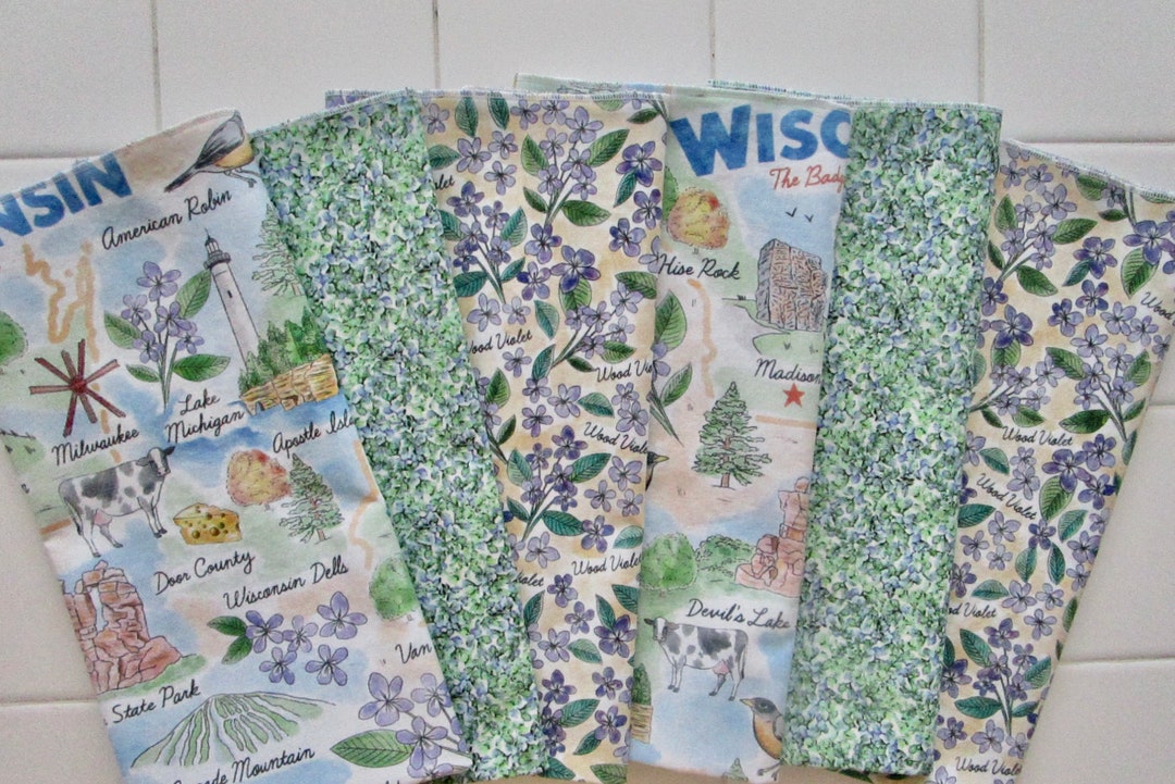 Wisconsin State Napkins Large Cloth Dinner and Snack Napkins State ...