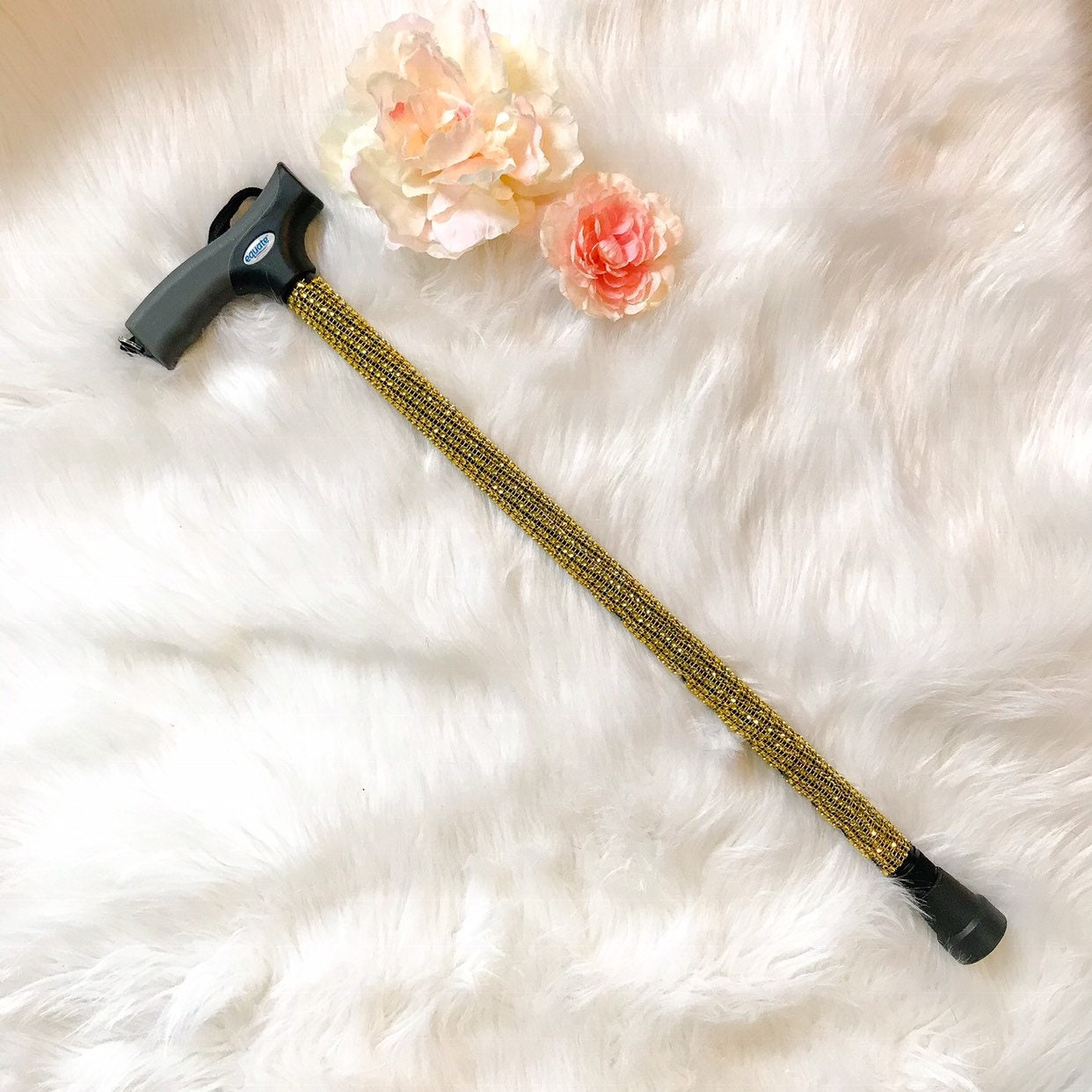 Gold bling cane sparkly cane gold cane disability gift | Etsy