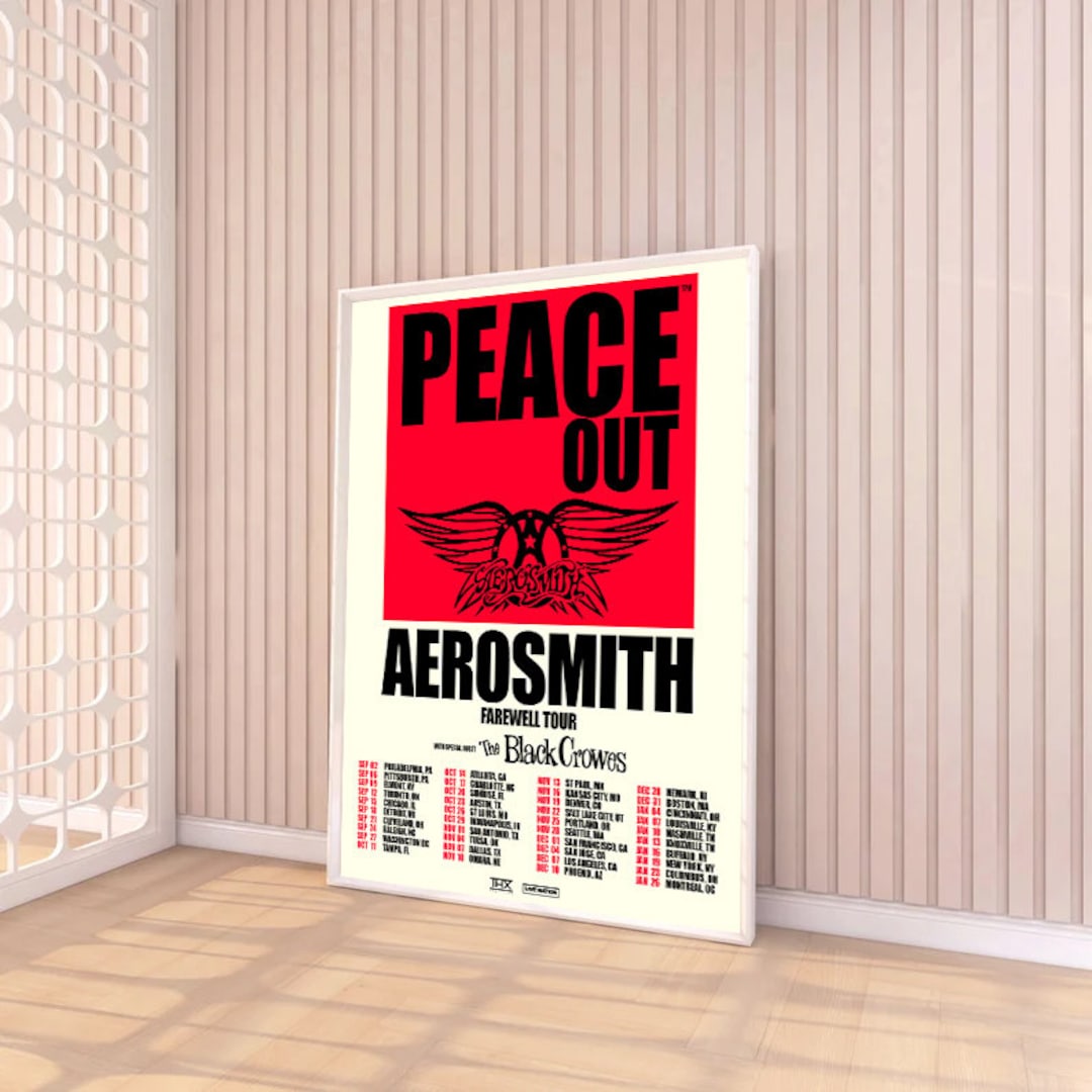 Aerosmith 2023 Peace Out Farewell Tour Poster - Etsy