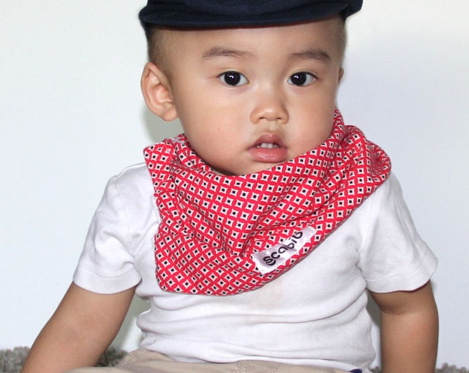 Modern Bib red W/ Black Eclipse All in One Scarf & Bib - Etsy