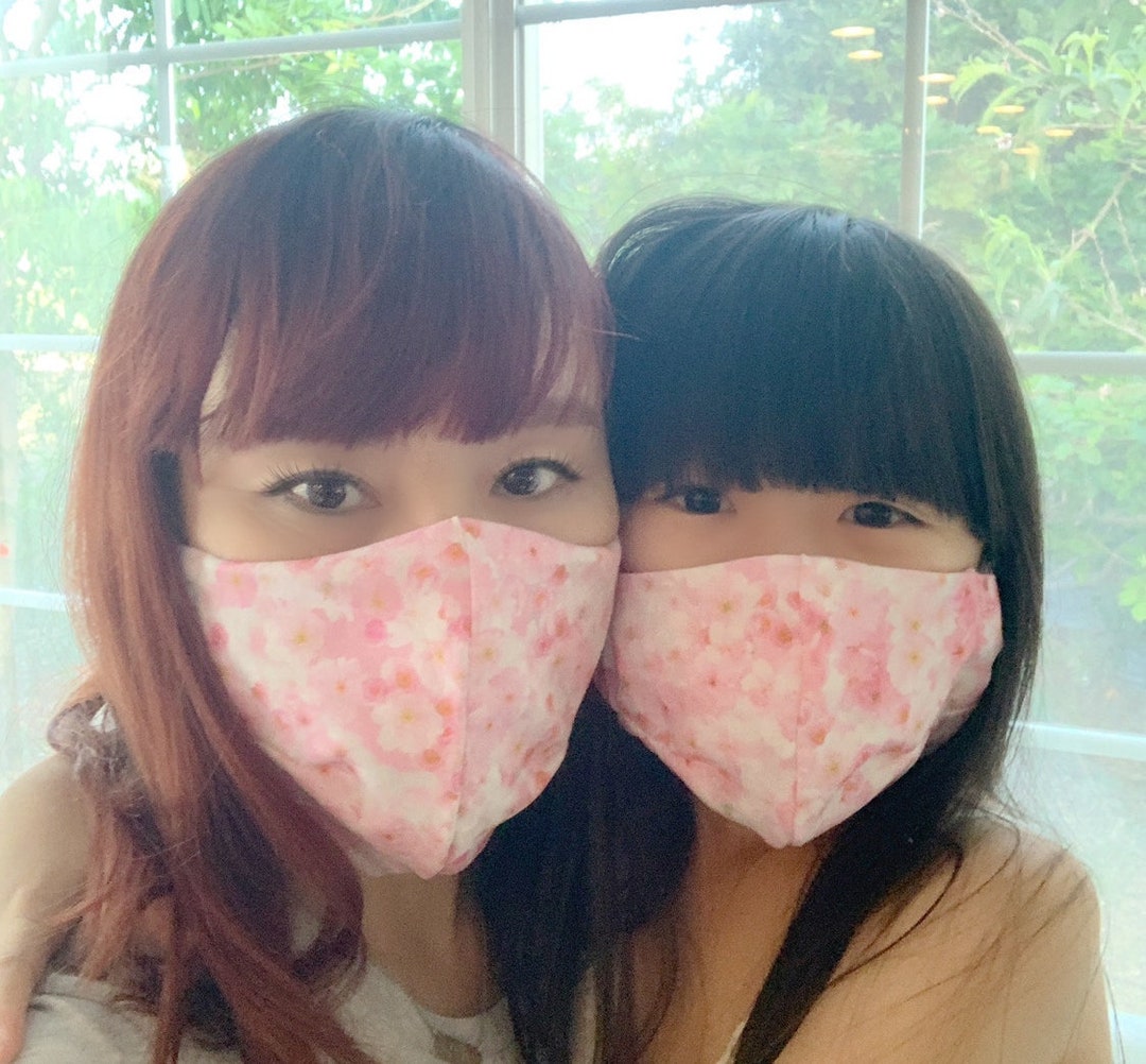 LARGE Adult Size Triple Layer 100% Cotton Face Mask With - Etsy
