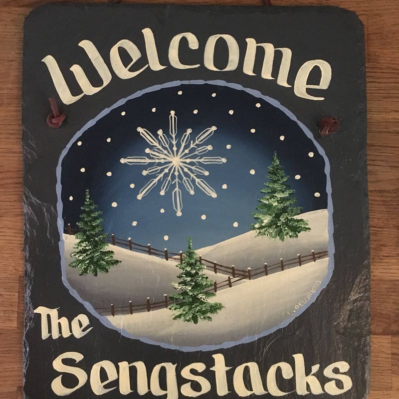 Slate Hand Painted Large - Etsy