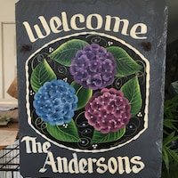 Flower Shape Welcome Sign - Etsy