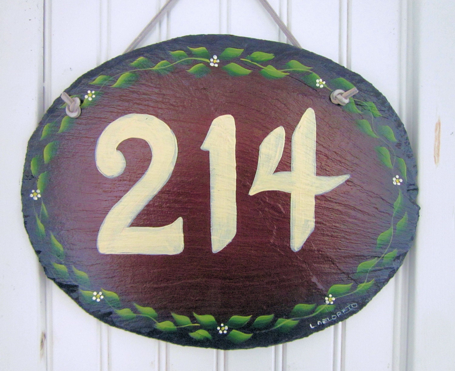 Navy 8 X 10 Hand Painted Slate Sign Personalized | Etsy