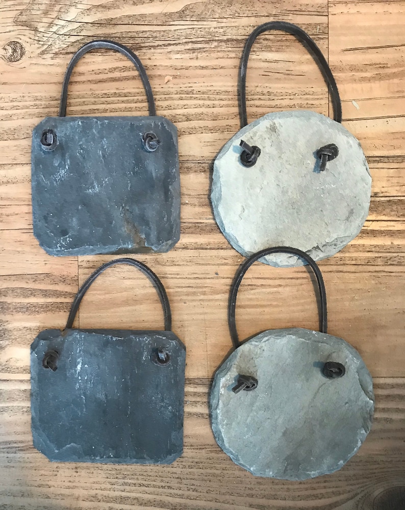 X. DIY Blank Slates, Set of 4, Blank Slates, Small Slate Circles and ...