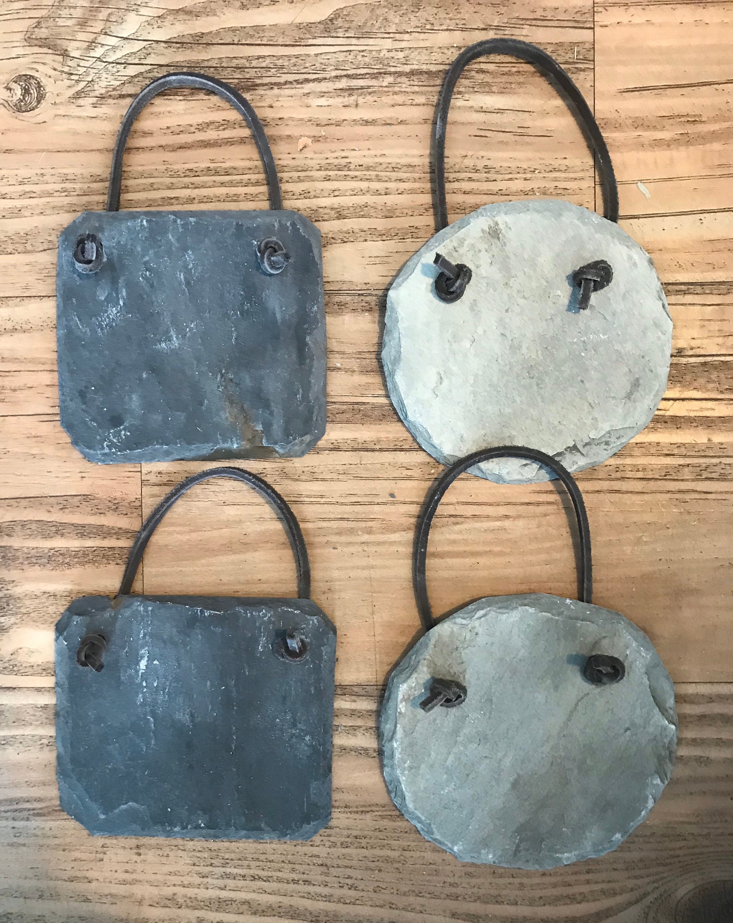 X. DIY Blank Slates, Set of 4, Blank Slates, Small Slate Circles and ...