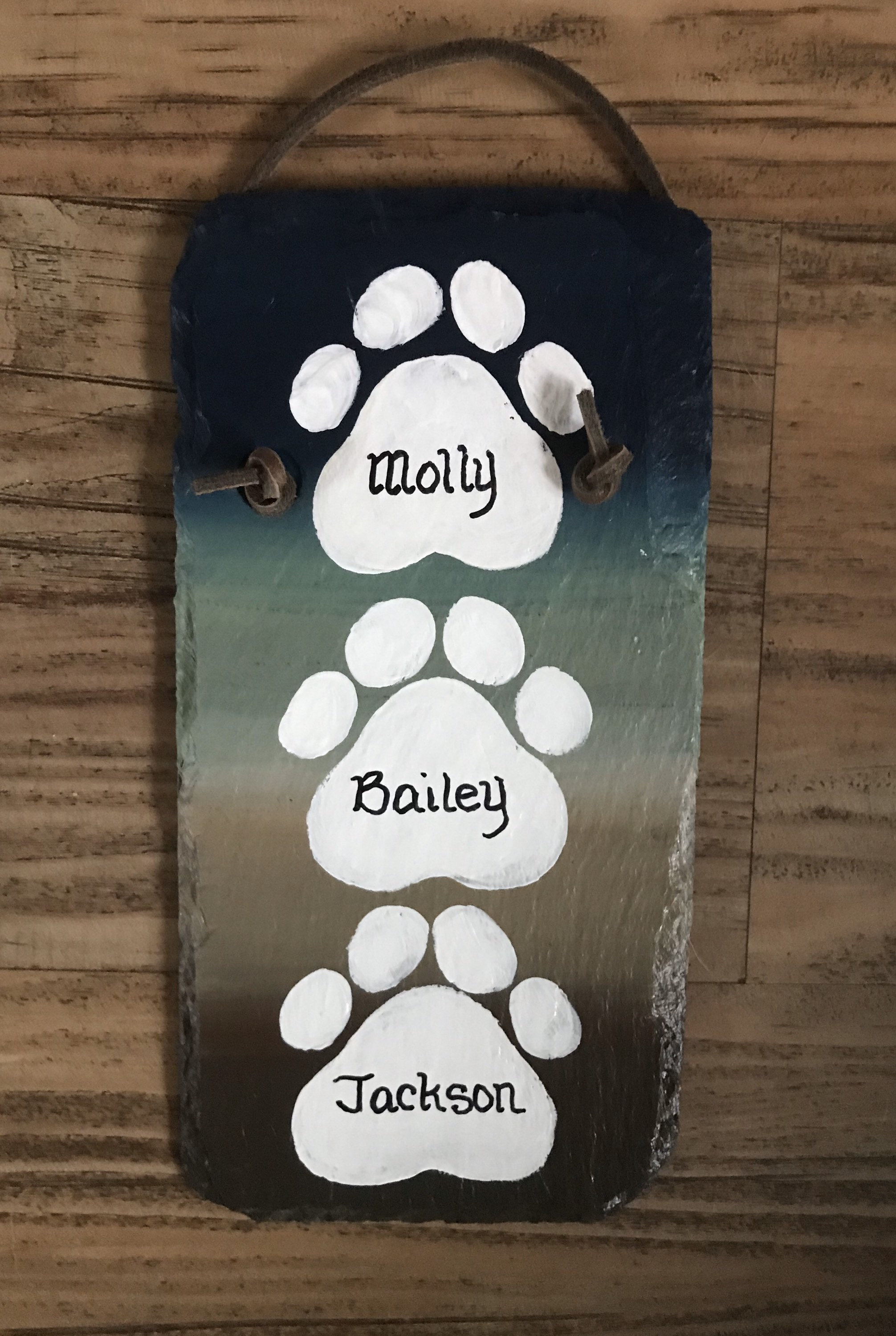 Double and Triple and Quadruple Pawprints Personalized With Pet Names ...