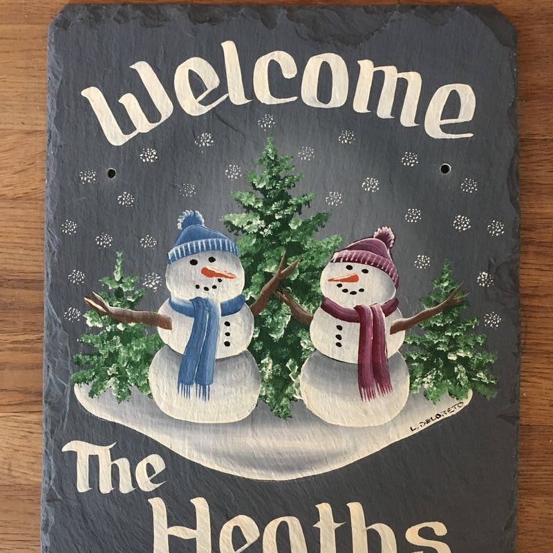 Painted Snowmen - Etsy