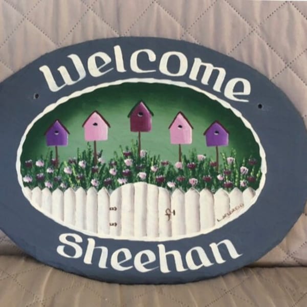 Picket Fence Welcome Sign - Etsy