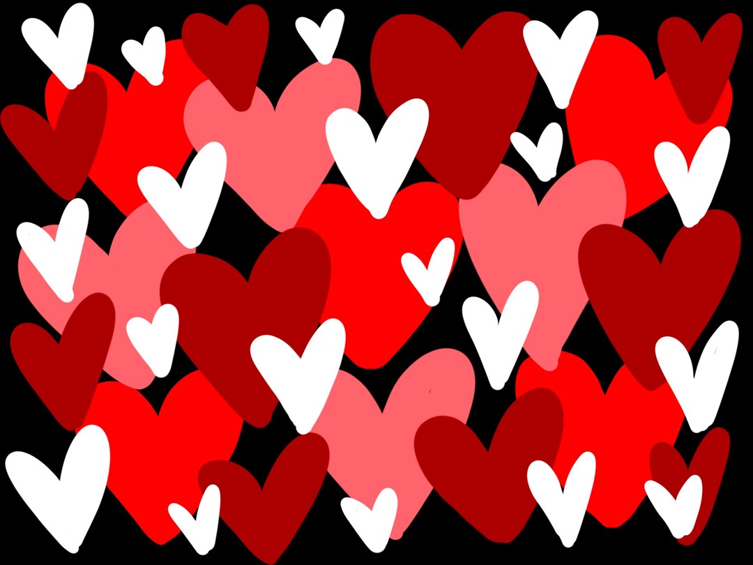 Red Heart Collage PNG - Etsy