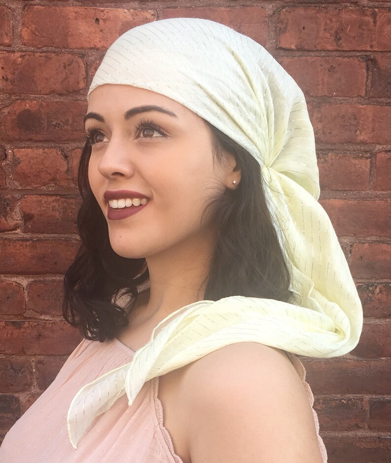 Yoga Scarf Cotton Head Cover Long Bandana Tie Back Cap to - Etsy