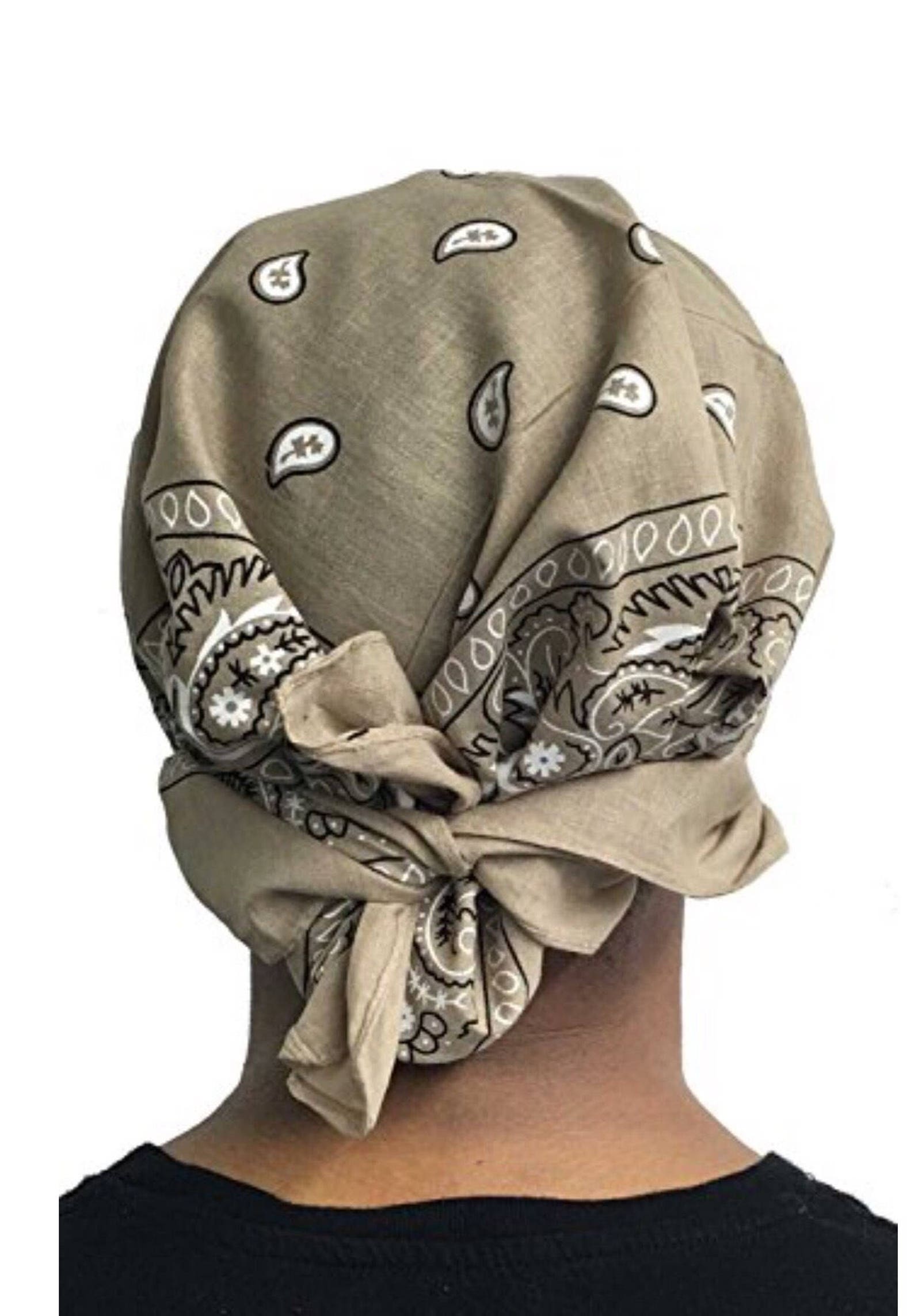 Head Cover for Men Pre Tied Bandana Slips on Like a Hat | Etsy