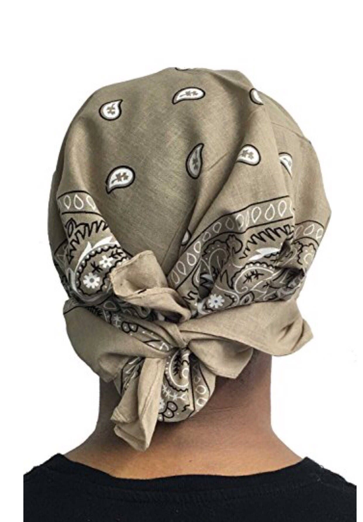 Head Cover for Men | Pre Tied Bandana | Slips on Like a Hat | Scrub Hat ...