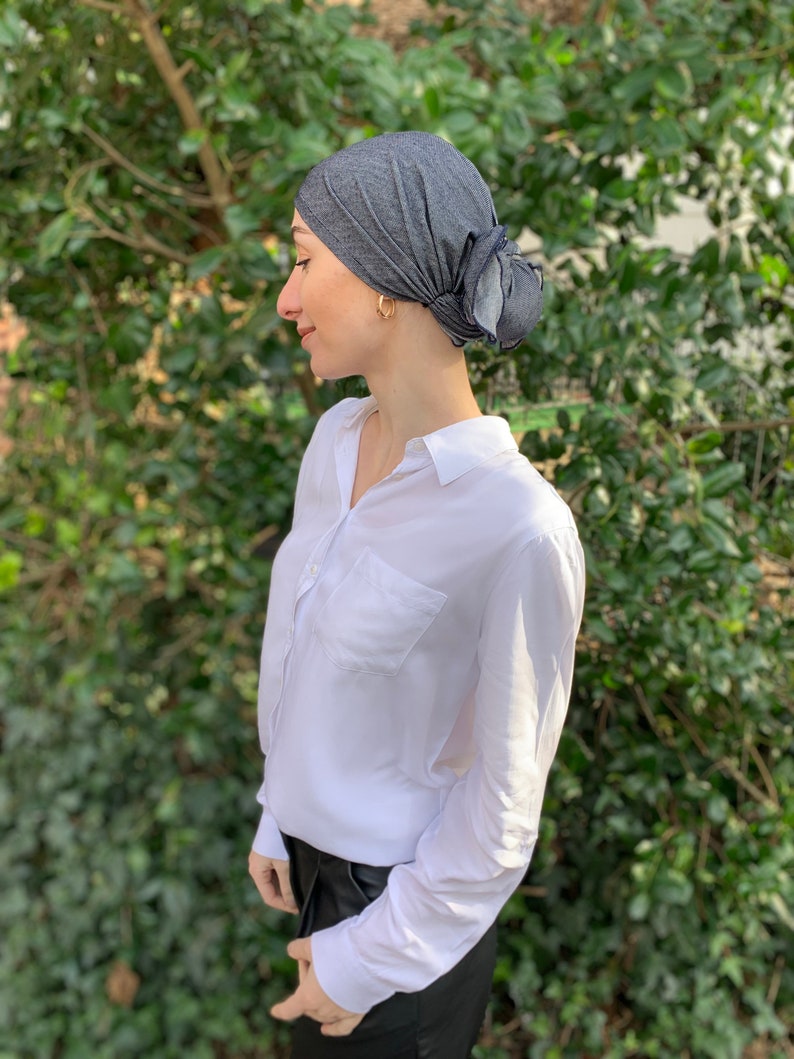 Denim Head Scarf Blue Hijab Soft Lightweight Stretchy Pre - Etsy