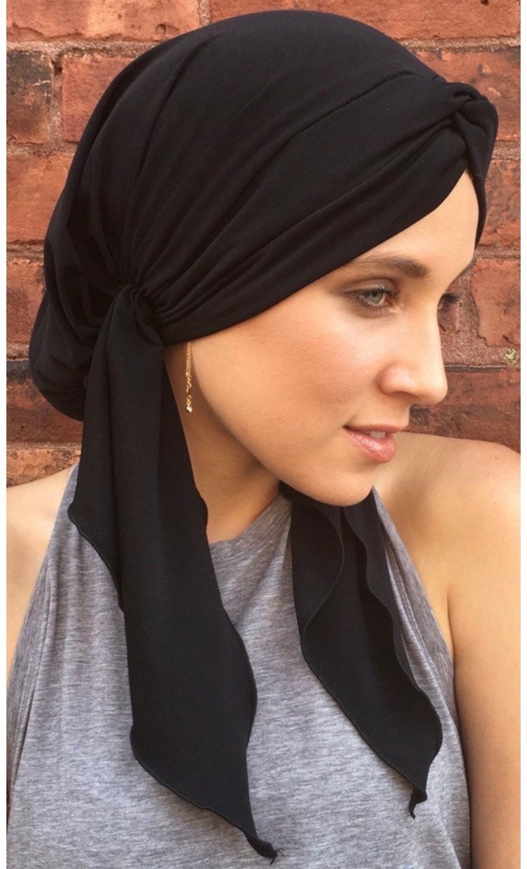 Hair Covering With Height & Top Knot | Snood for Woman | Tichel Hijab ...