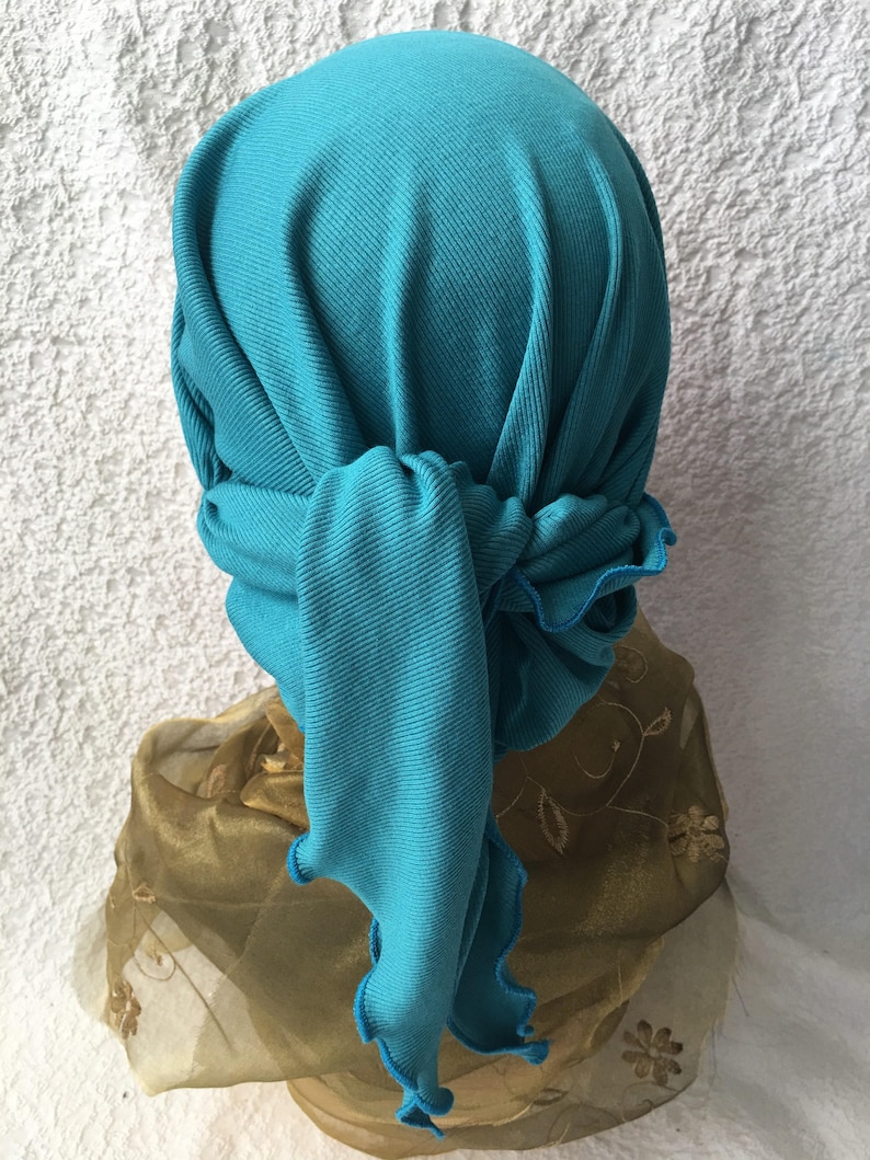 Beautiful Head Scarf Tie Back Cap Long Hair Covering for Women to ...