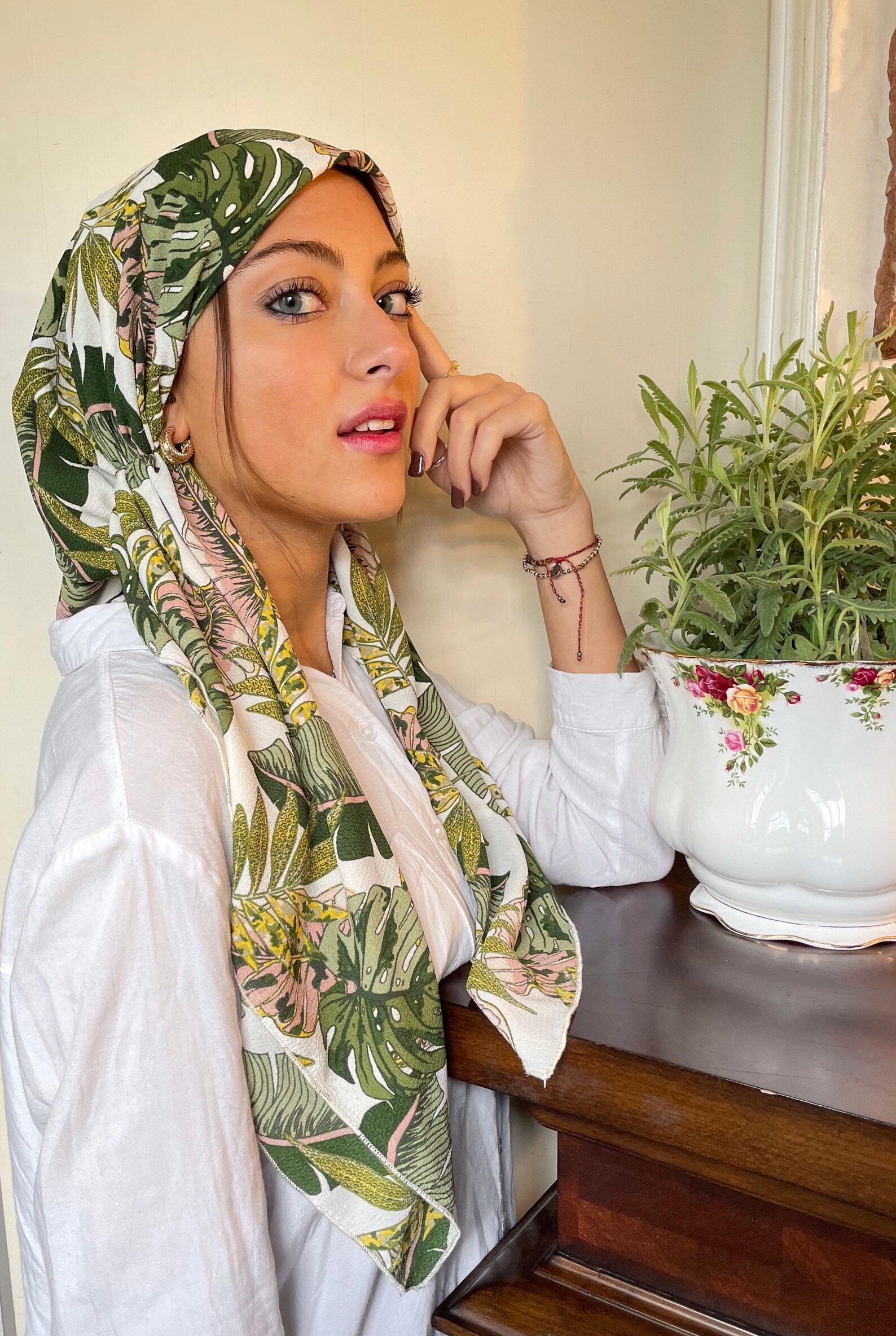 Headscarf for Women | Beautiful Hair Scarf | Art Print Modern Head ...