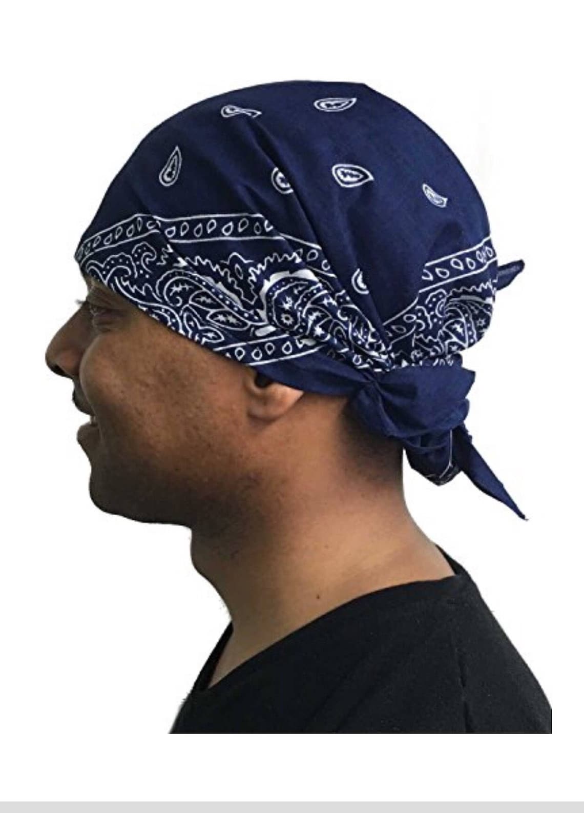 Head Cover for Men Pre Tied Bandana Slips on Like a Hat - Etsy