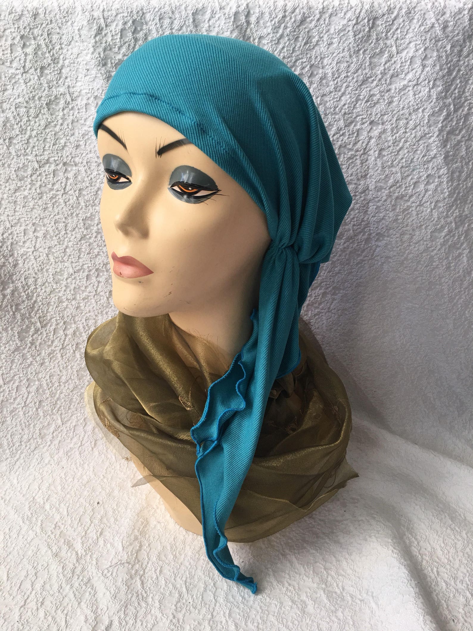 Beautiful Head Scarf Tie Back Cap Long Hair Covering for Women to ...